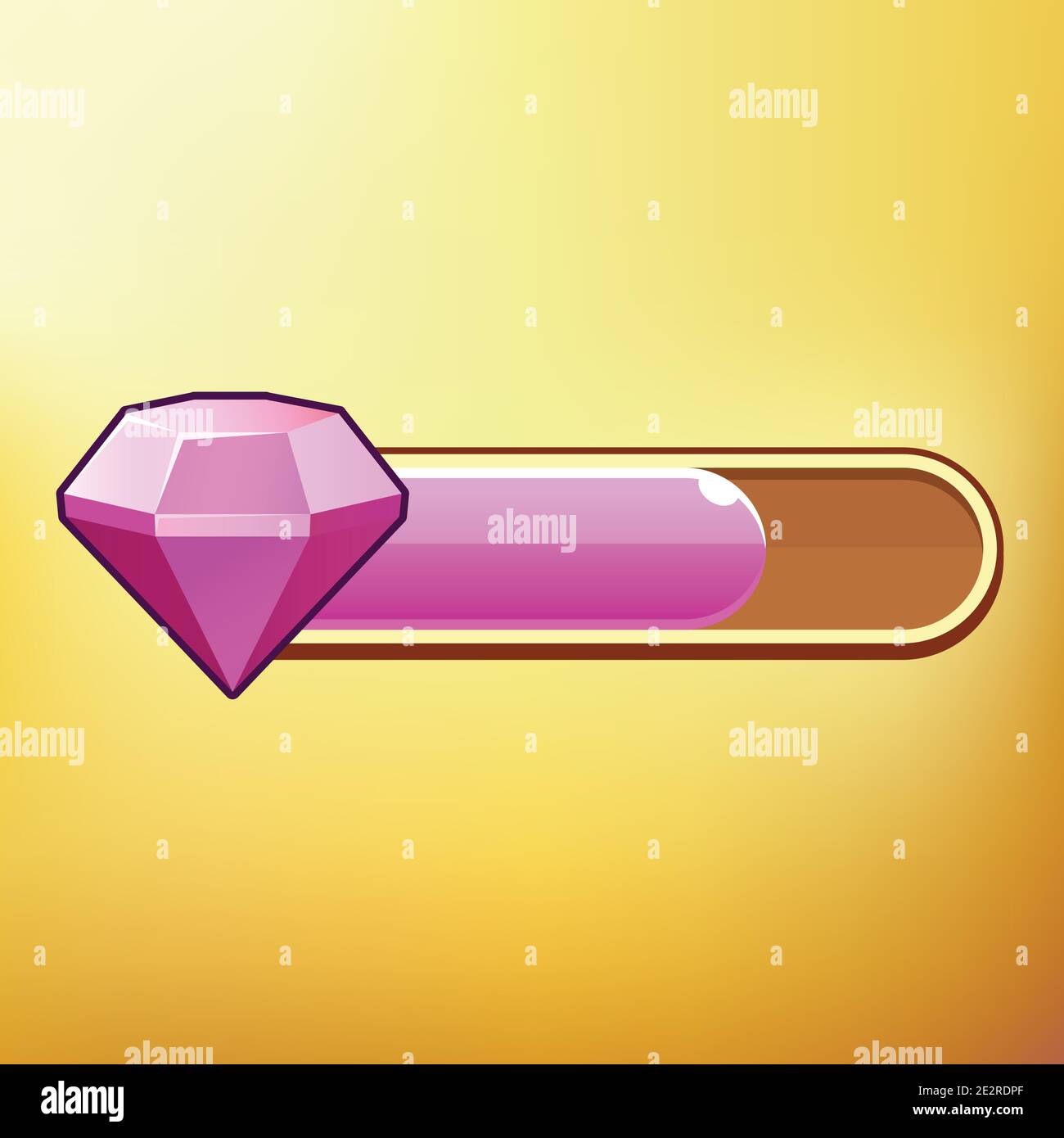 Cartoon Crystal Different symbols asset GUI elements for casual mobile ...