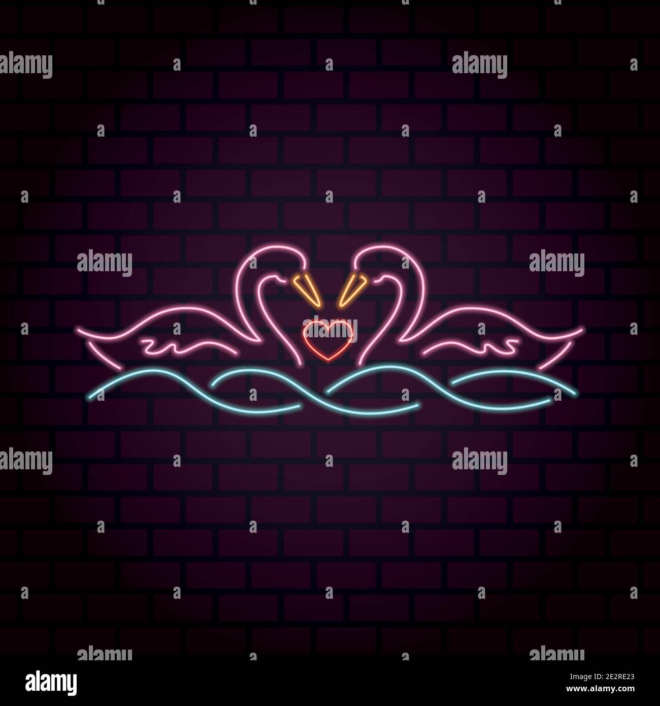 Neon bright pink heart Stock Vector Images - Alamy