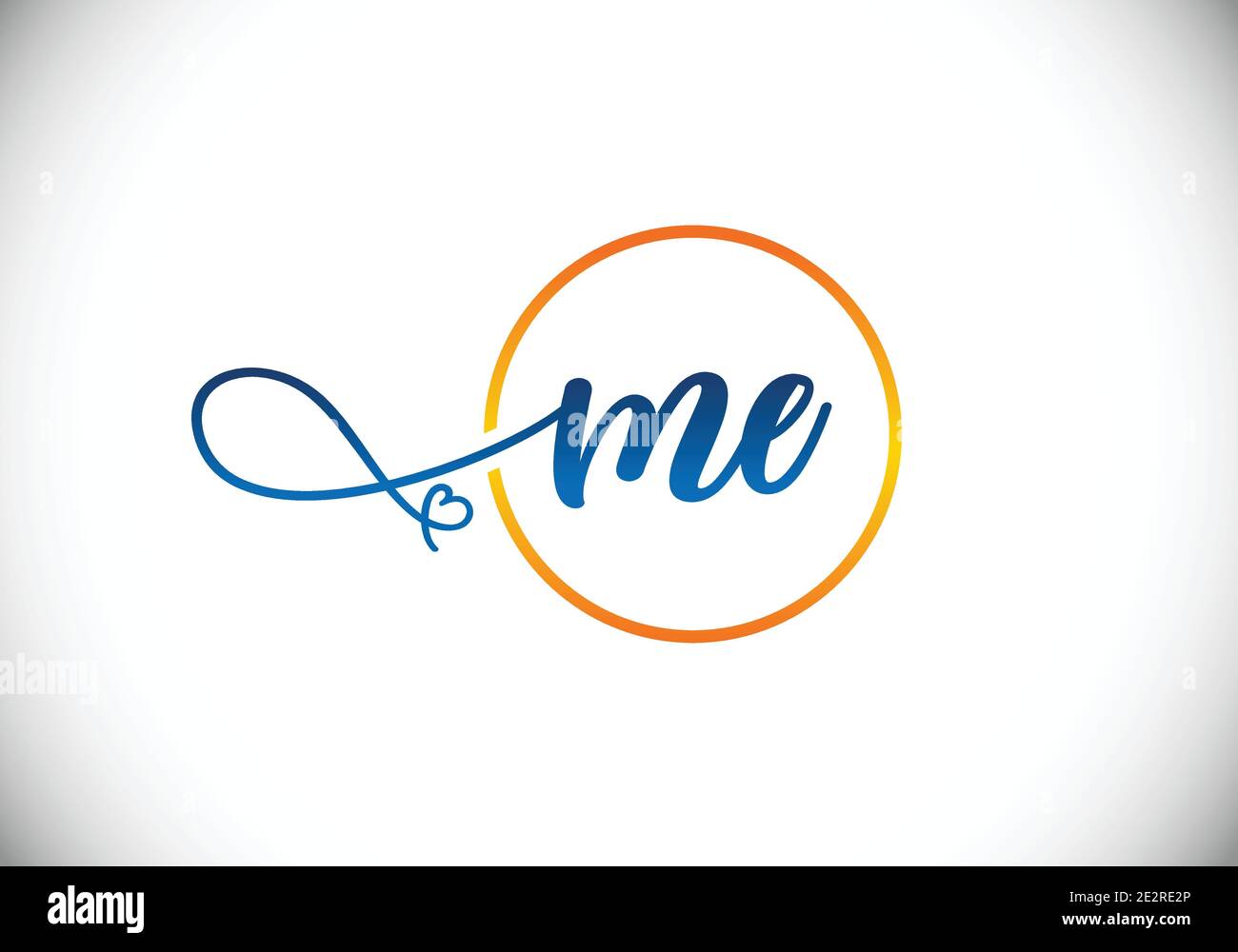 Initial Monogram Letter M E Logo Design Vector Template. M E Letter ...