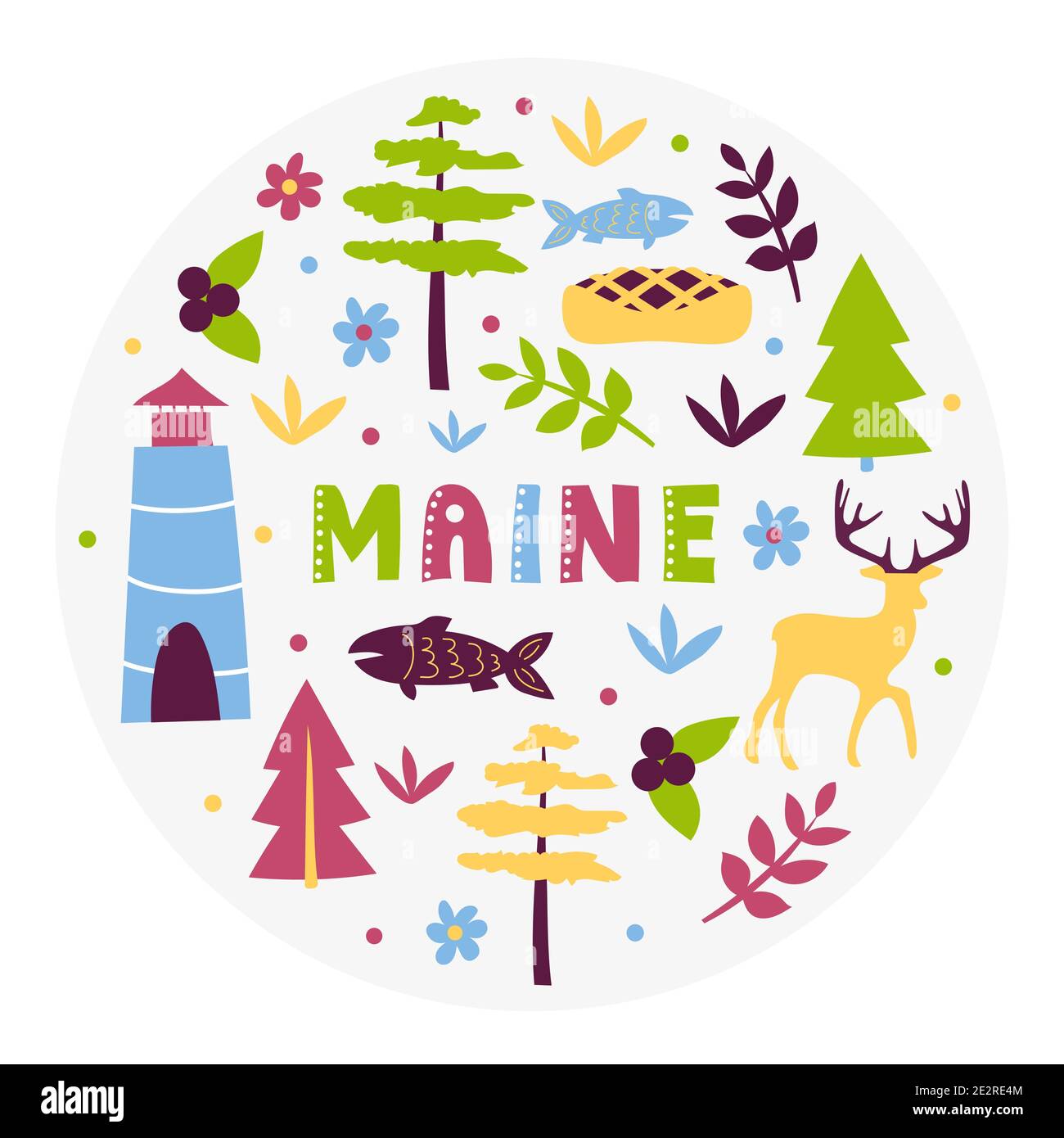 Cartoon map of the united states Stock Vector Images - Alamy