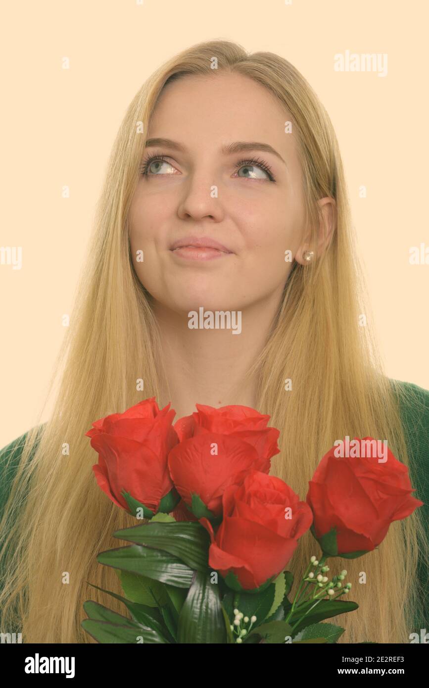 Face with flowers hi-res stock photography and images - Alamy