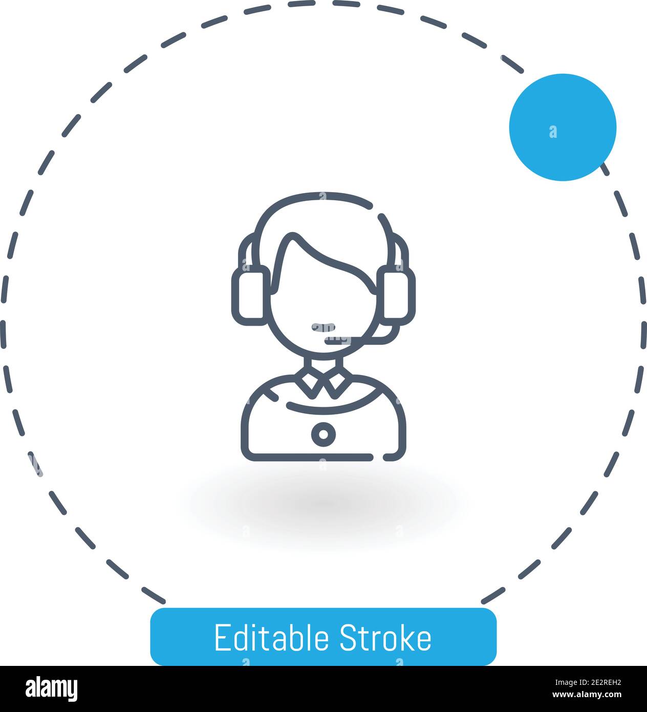 call center vector icon editable stroke outline icons for web and ...