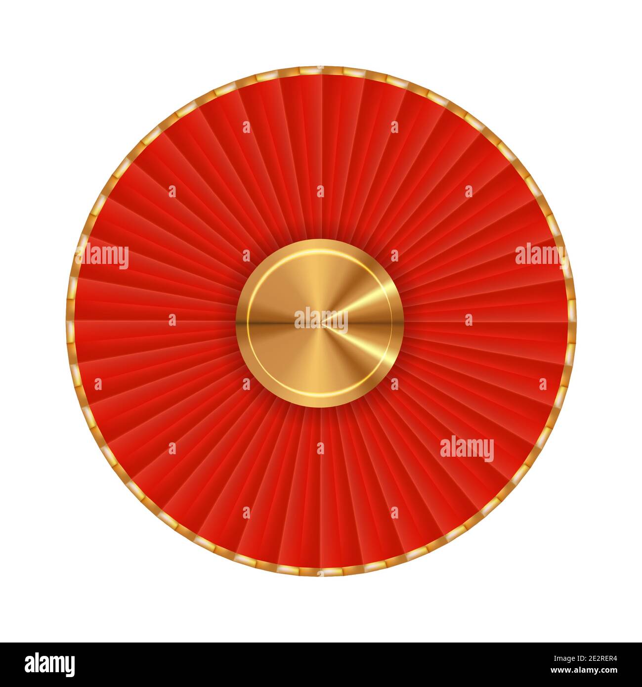 Realistic 3D red Chinese fan isolated on white background. Design ...