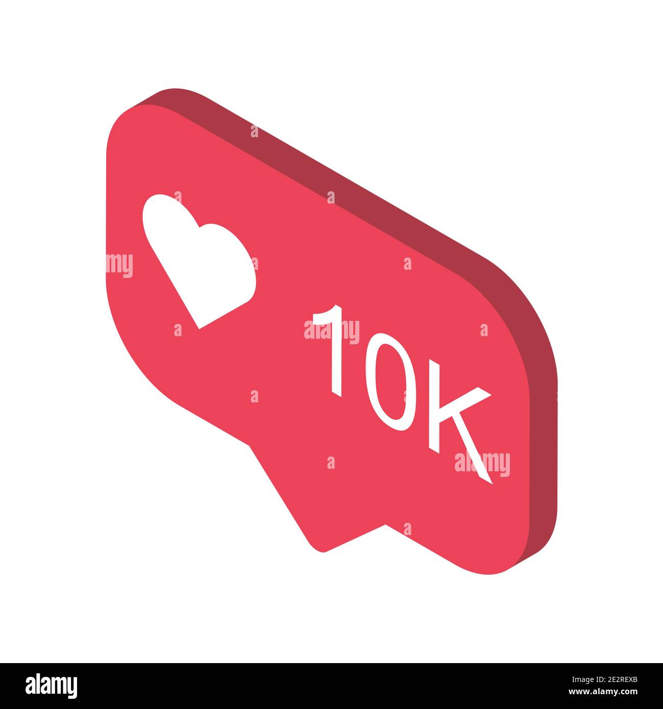 Follower isometric notification symbol for application instagram. Web ...