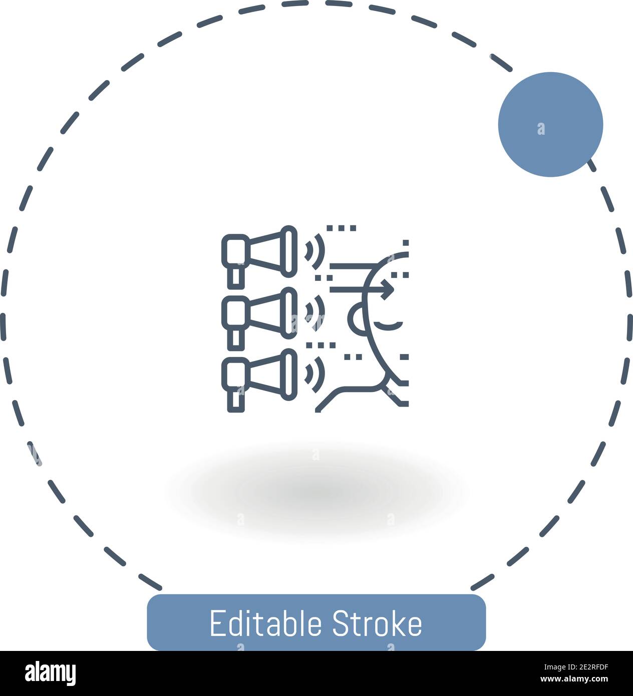 announcement vector icon editable stroke outline icons for web and ...