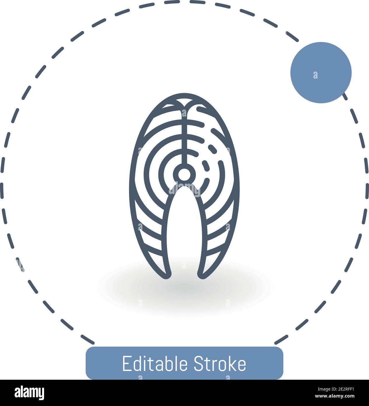 steak fish vector icon editable stroke outline icons for web and mobile ...