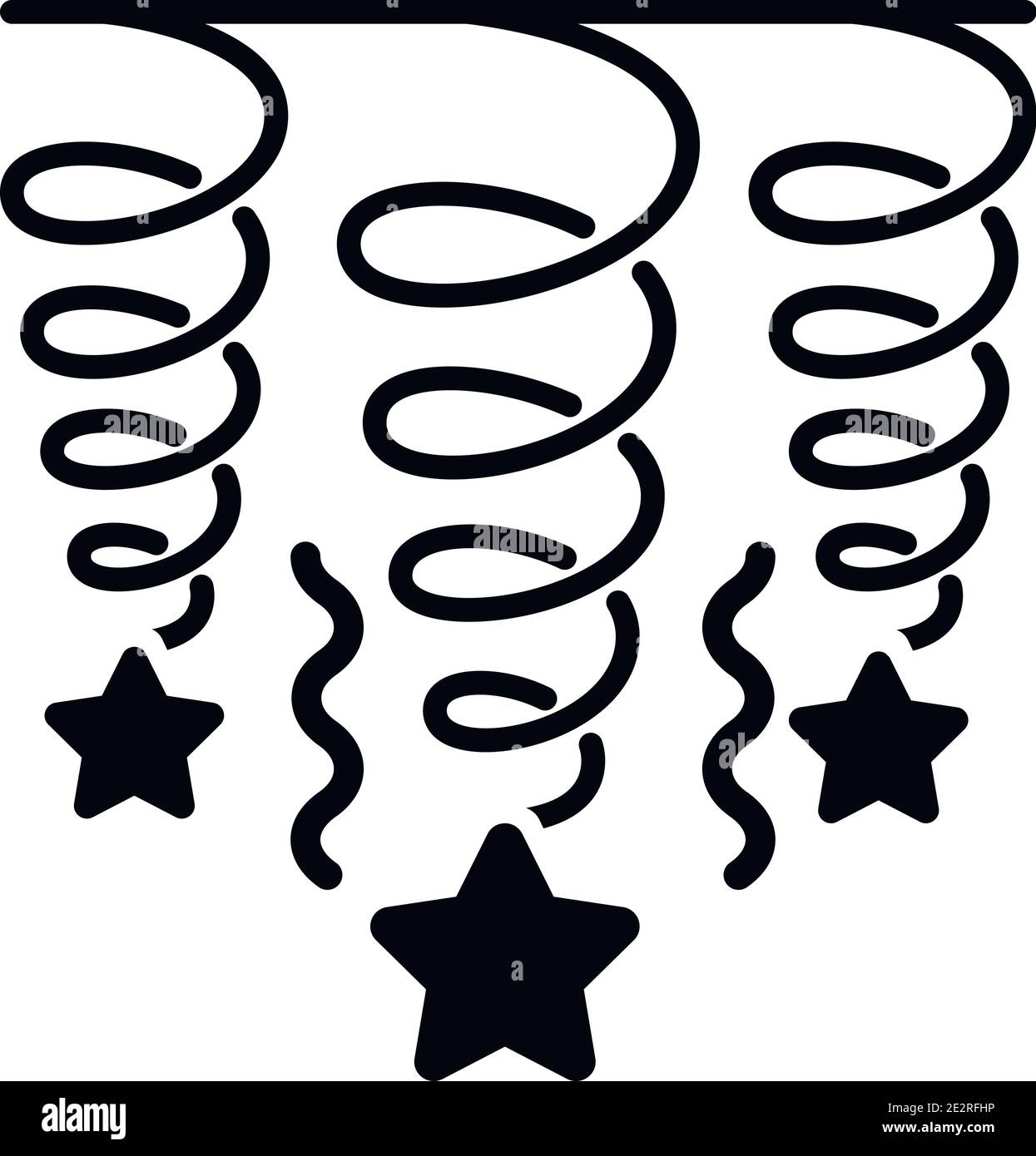 Streamers Clipart Black And White