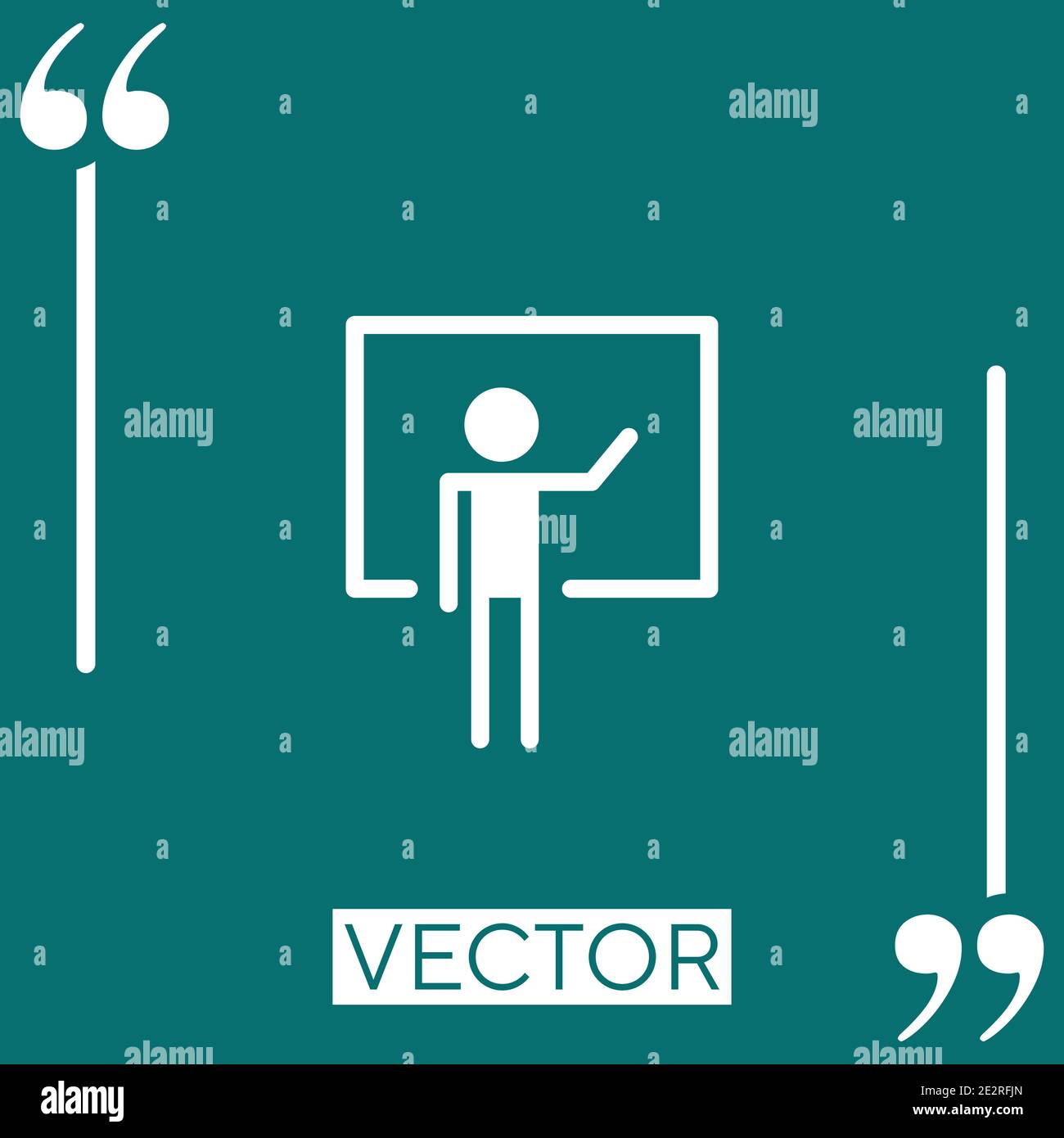 student writing on a whiteboard vector icon Linear icon. Editable ...