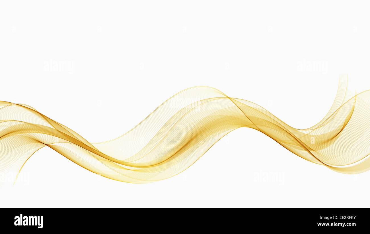 Abstract gold waves Stream wave concept Vector illustration Stock ...