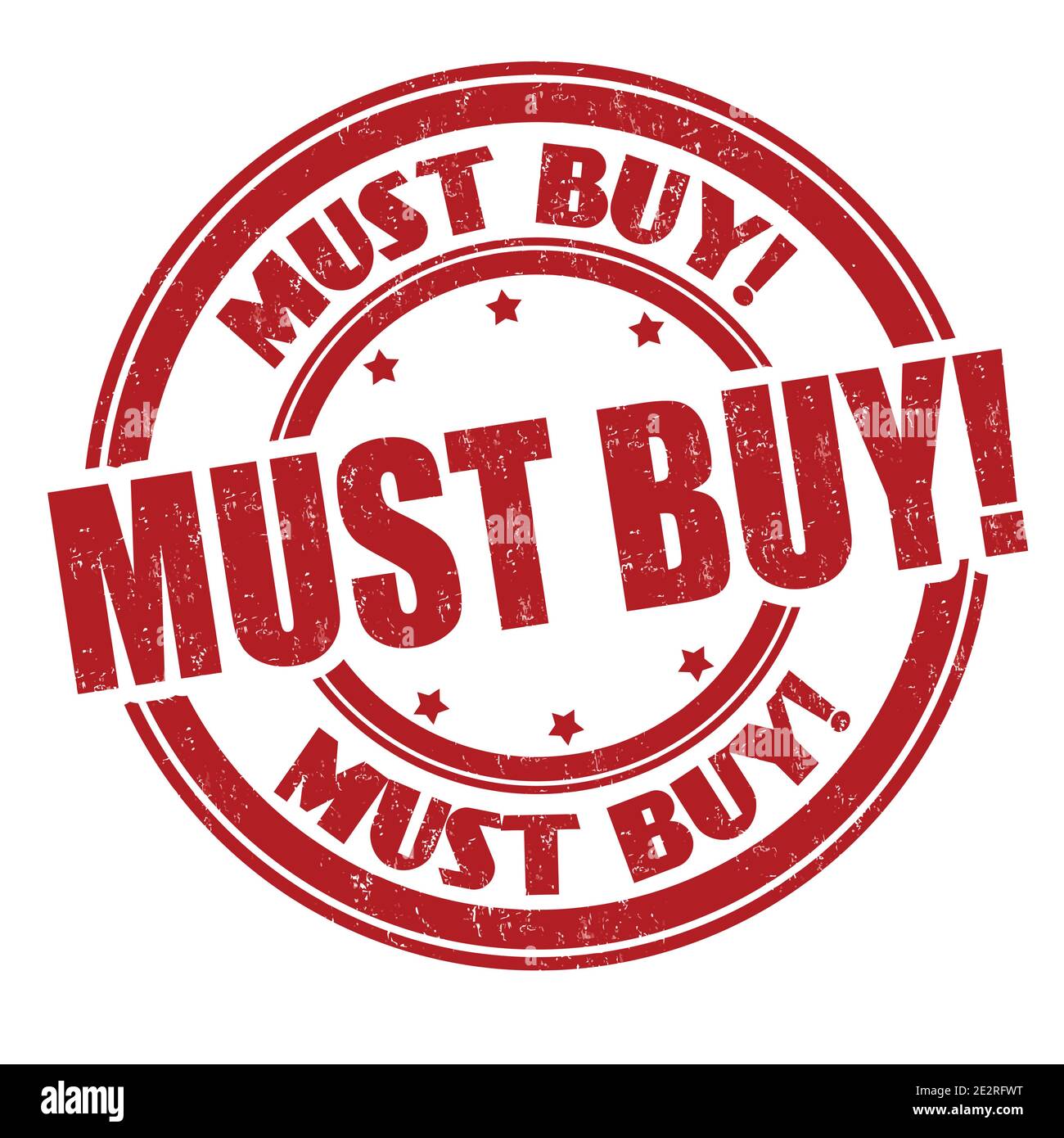Must buy grunge rubber stamp on white background, vector illustration ...