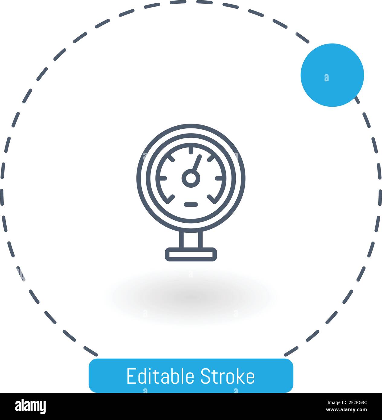 meter vector icon editable stroke outline icons for web and mobile ...