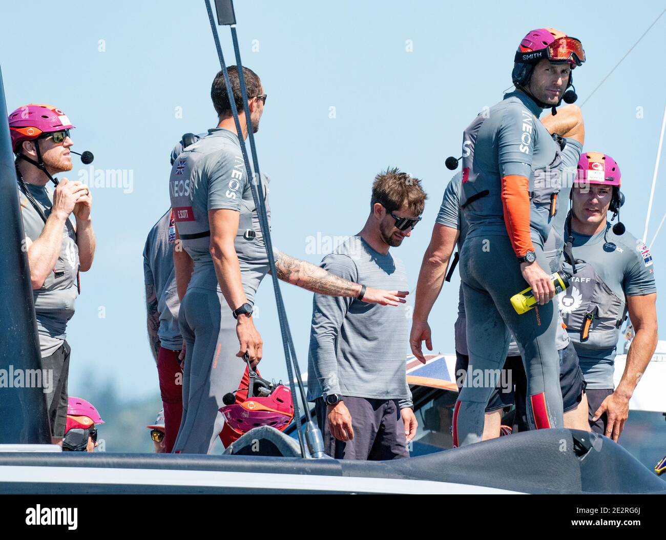 The ineos team uk americas cup boat britannia hi-res stock photography ...