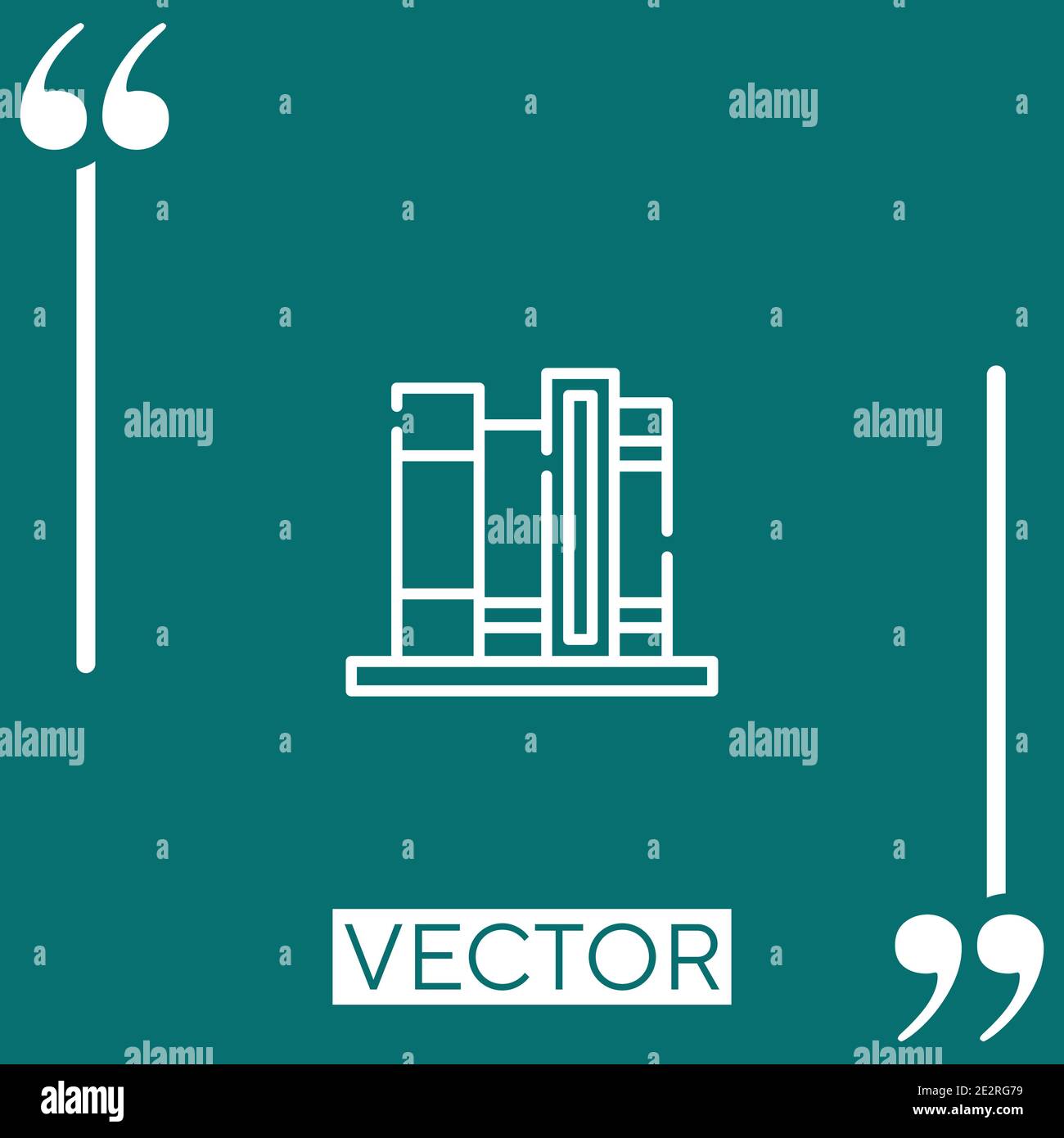 library vector icon Linear icon. Editable stroke line Stock Vector ...