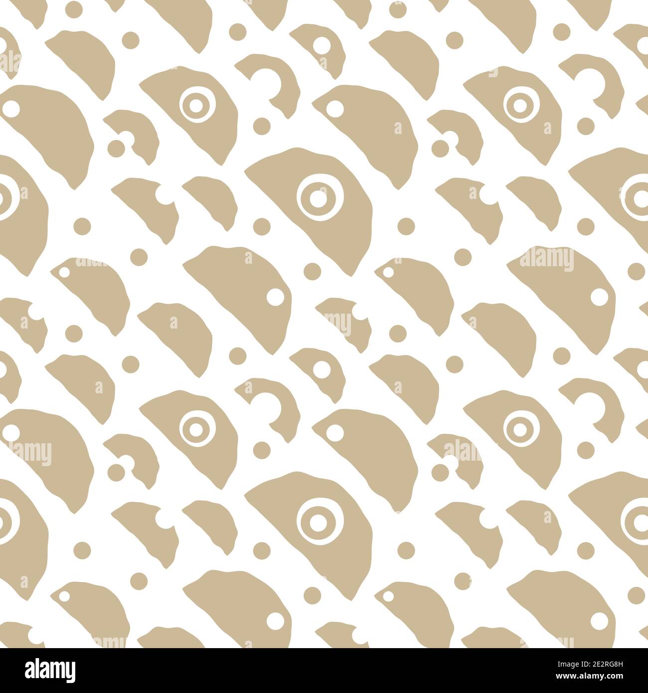Beige and white cute Seamless repeat pattern with half circle and small ...