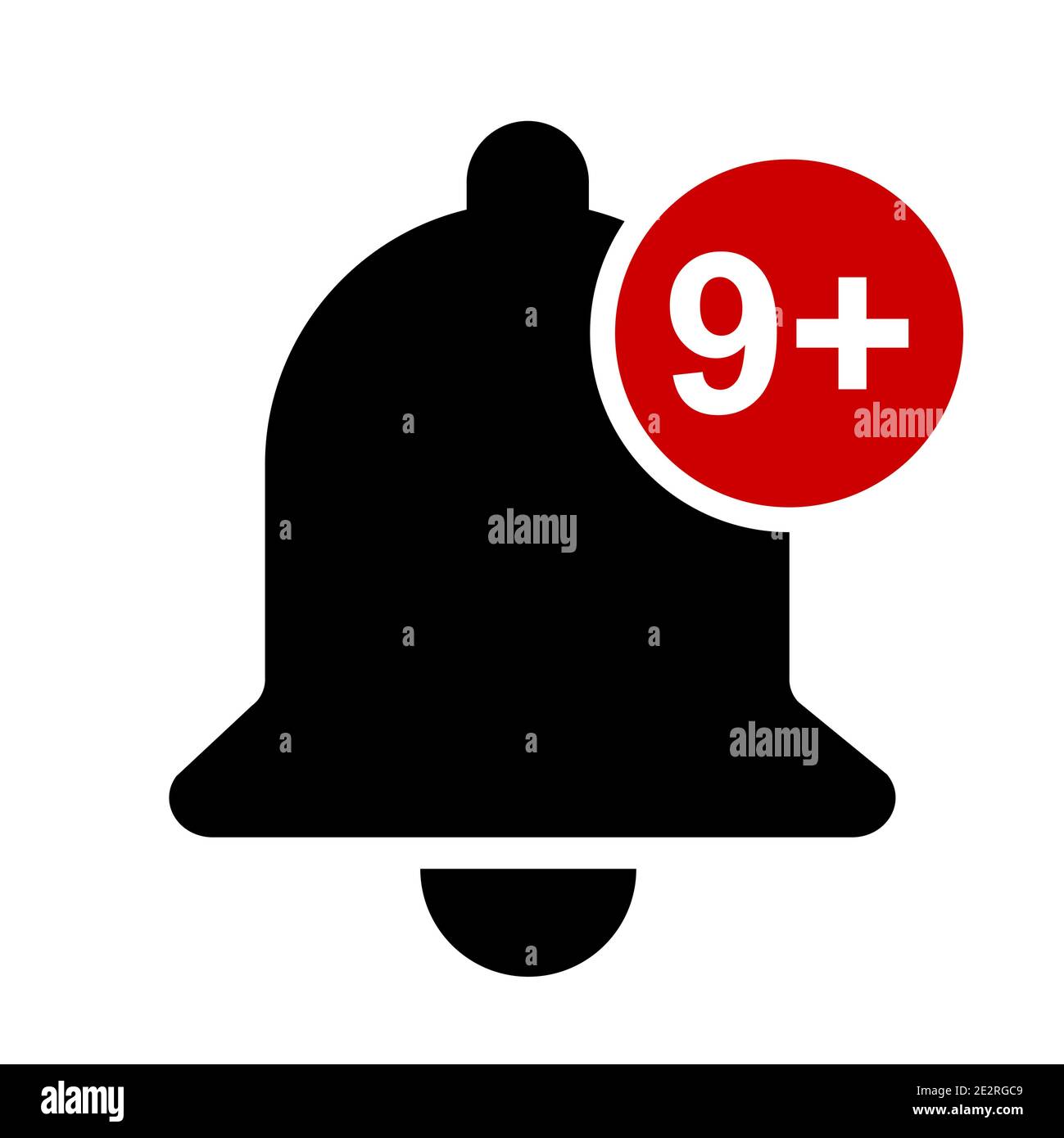 Bell alert icon isolated on white background, black alarm vector ...