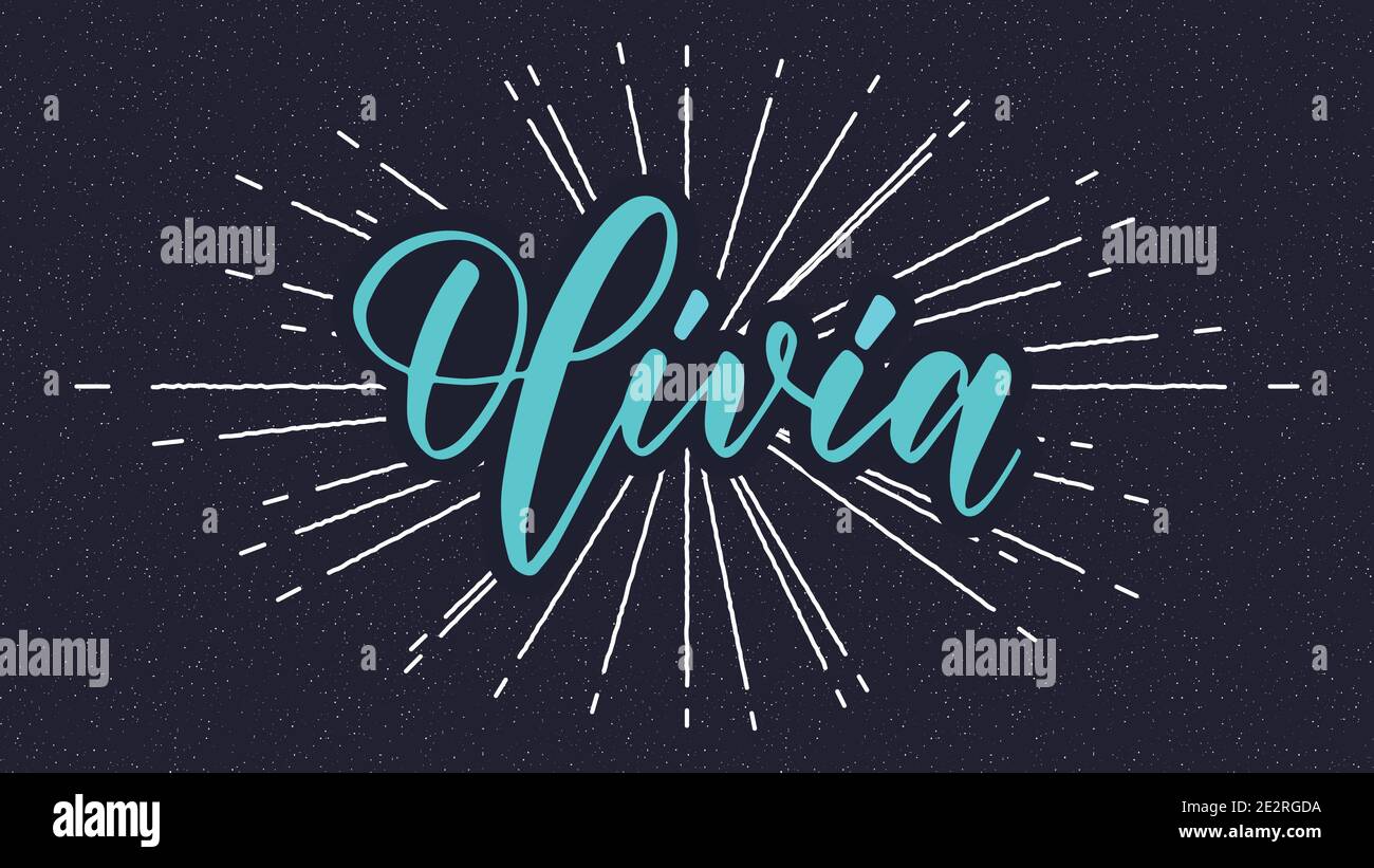 Olivia Name Vector Typography with Starburst Stock Vector Image & Art ...