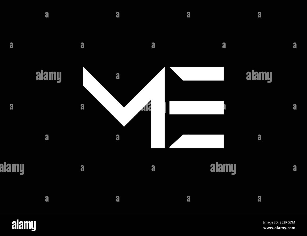 Initial Monogram Letter M E Logo Design Vector Template. M E Letter ...
