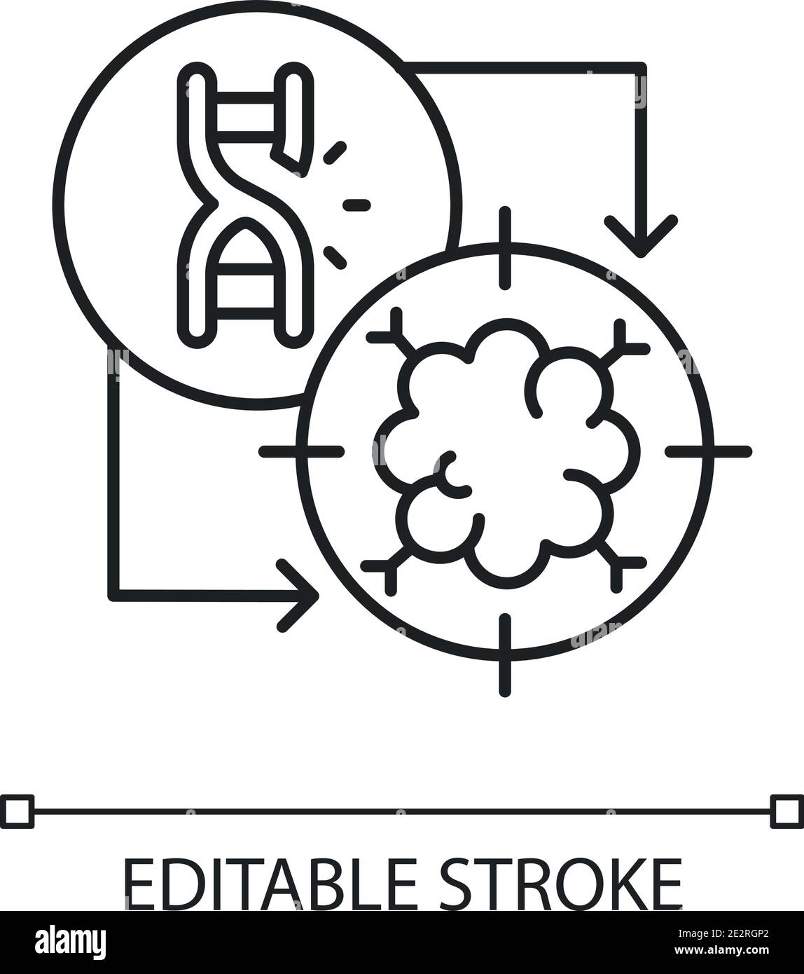 Gene silencing linear icon Stock Vector Image & Art - Alamy