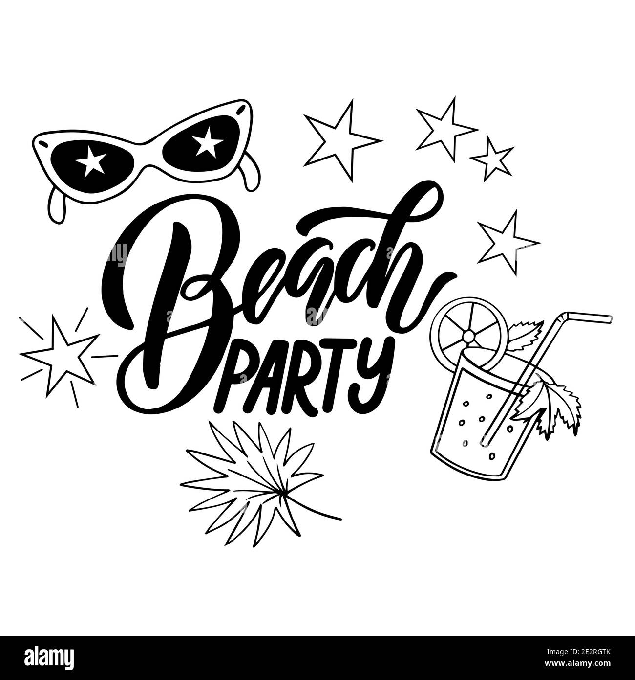 Art beach vacation concept Stock Vector Images - Alamy