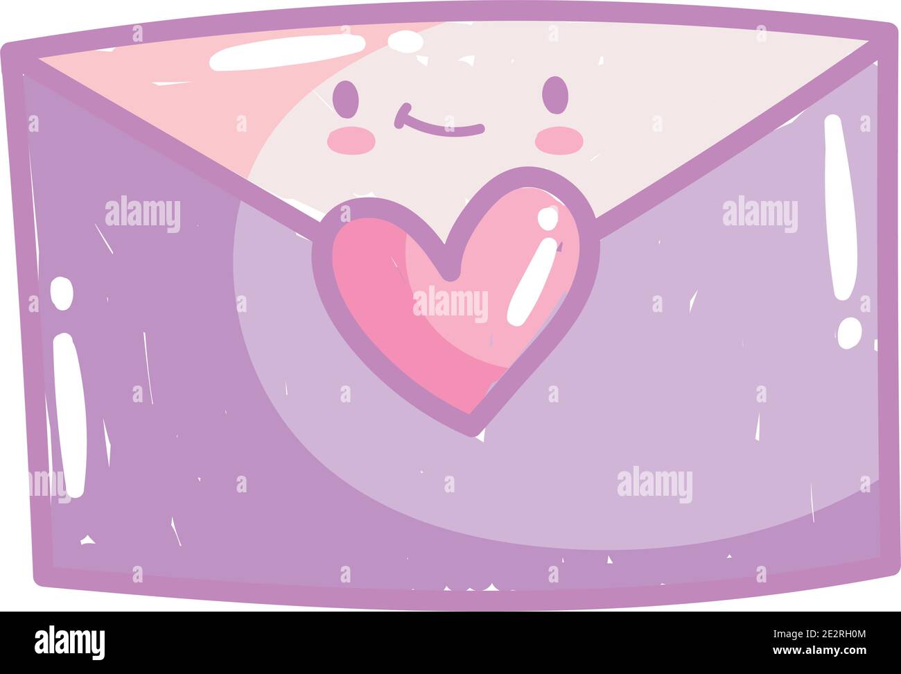 love mail envelope letter romantic in cartoon style design vector ...