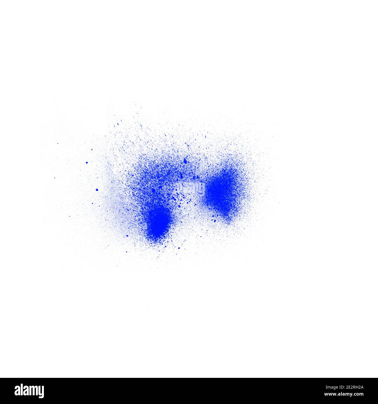 Abstract blue powder splash brush isolated on white background Stock ...