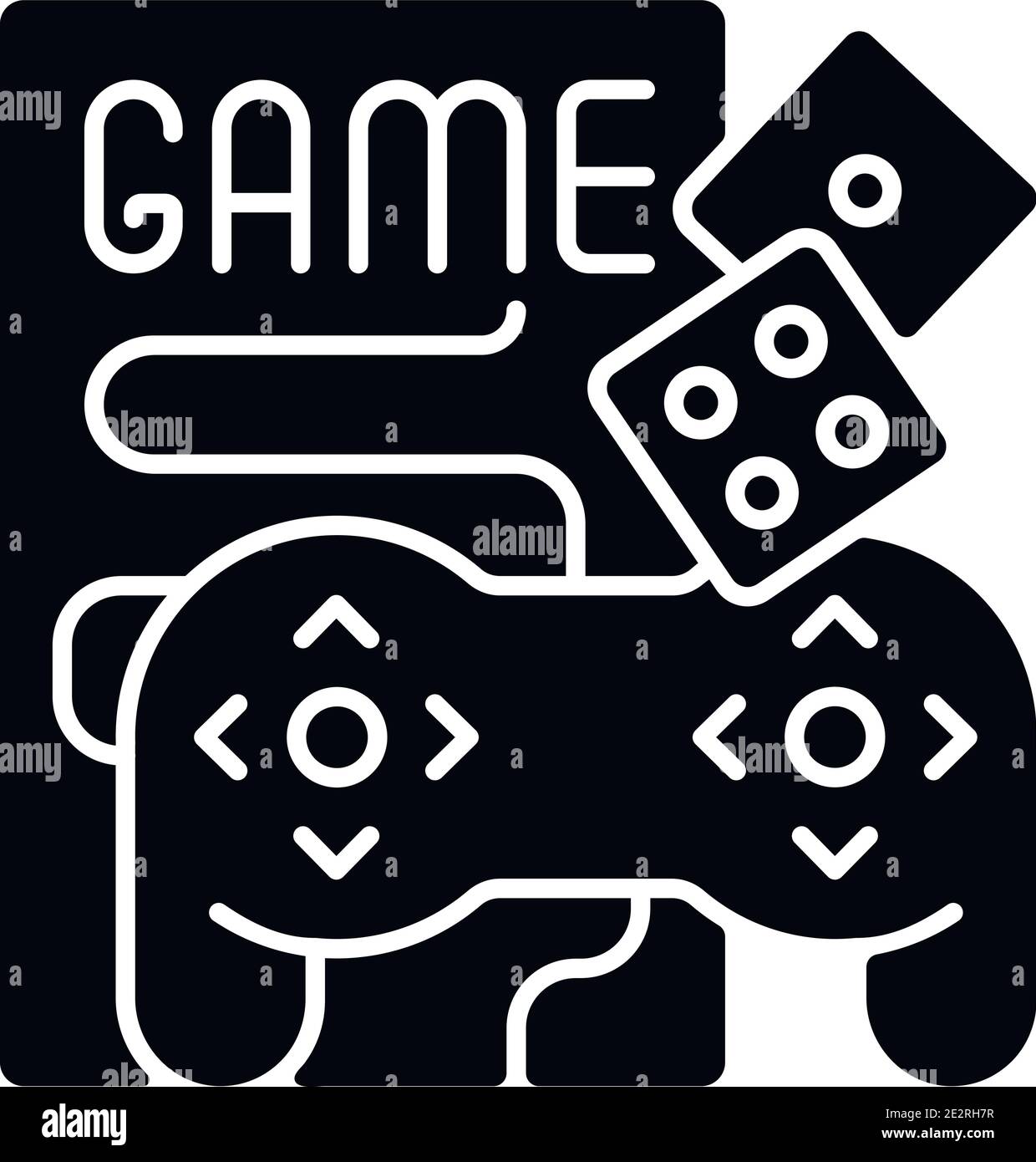 Game night black glyph icon Stock Vector Image & Art - Alamy