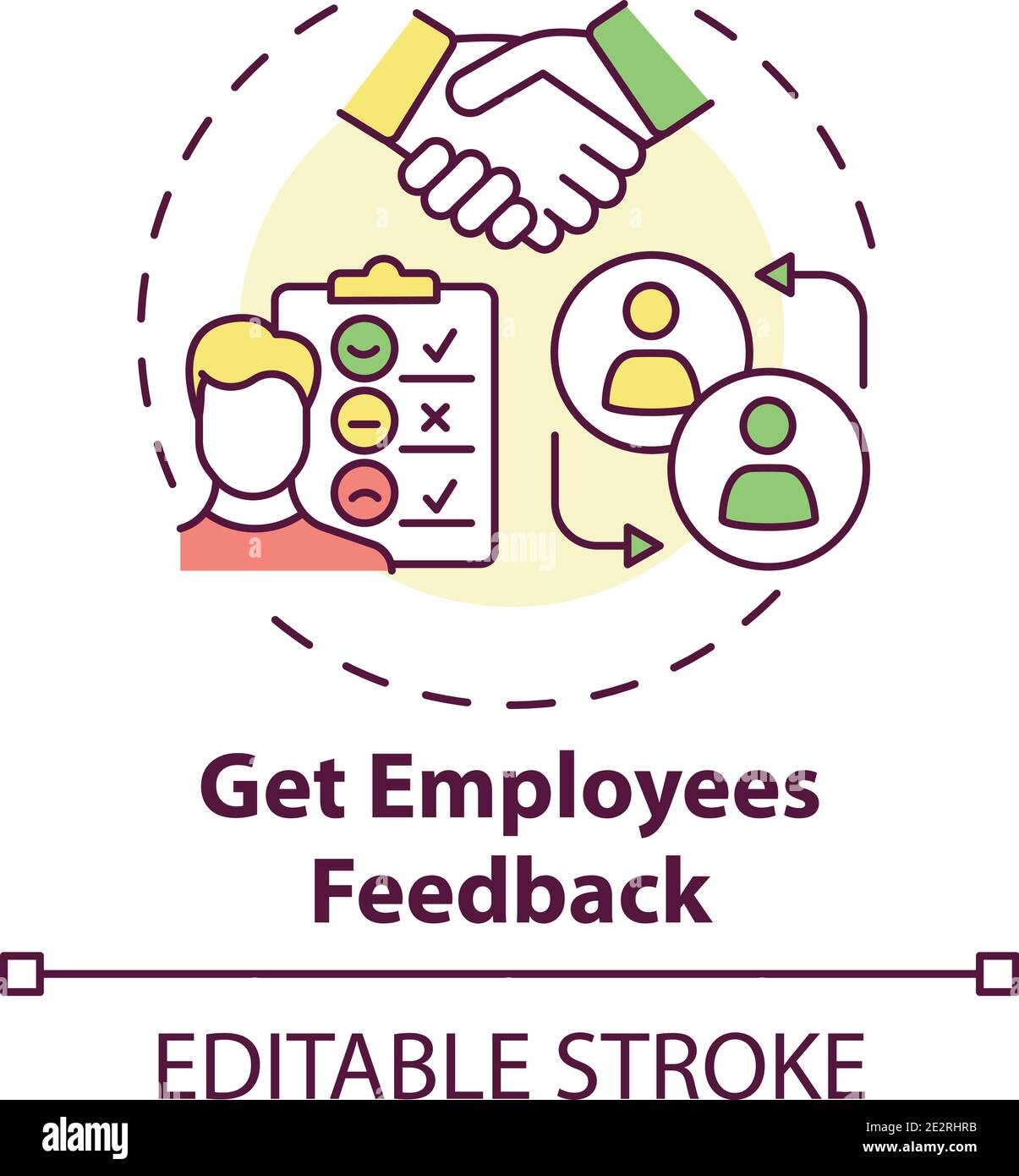 Getting employees feedback concept icon Stock Vector Image & Art - Alamy