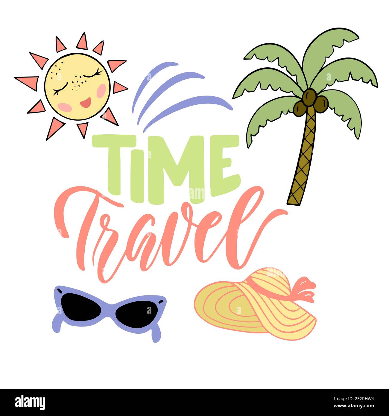 Time travel banner poster Cut Out Stock Images & Pictures - Alamy