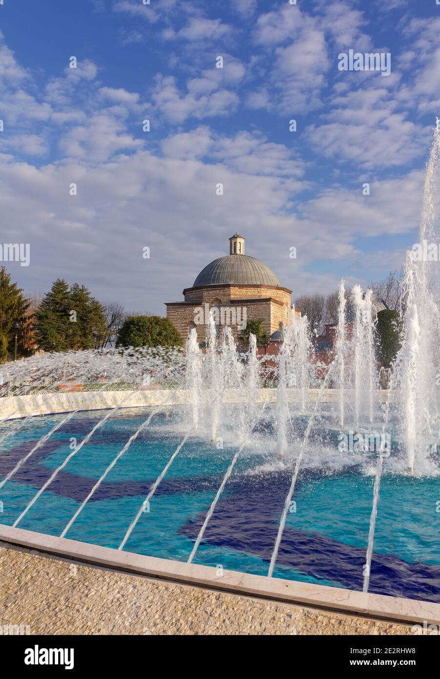 The fountain of Hagia Sophia and Haseki Hurrem Sultan Hamami in ...