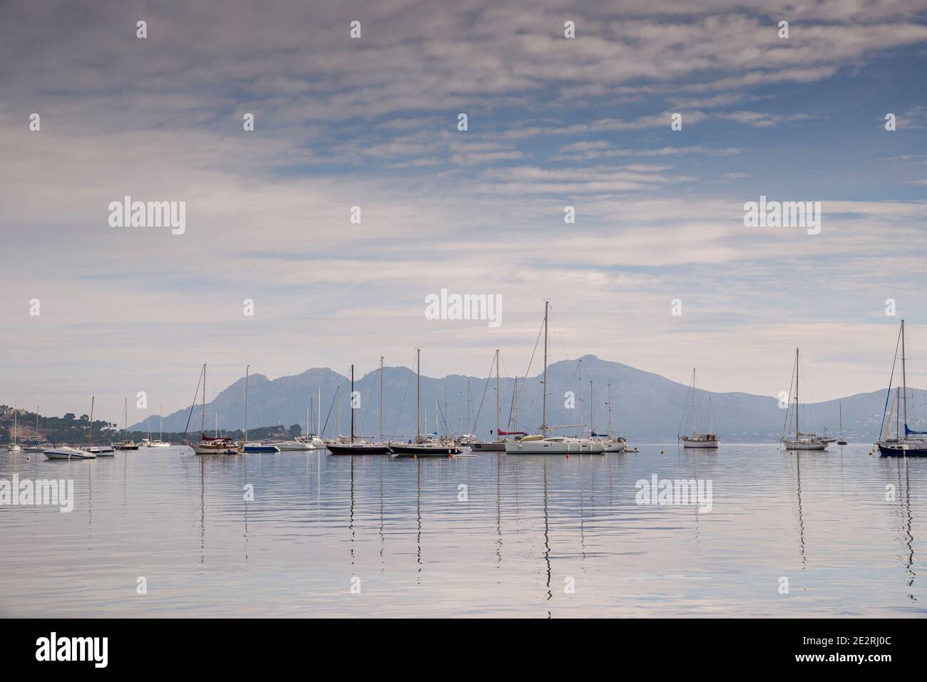 Views of the Pollensa Bay, in the northern part of the island of ...