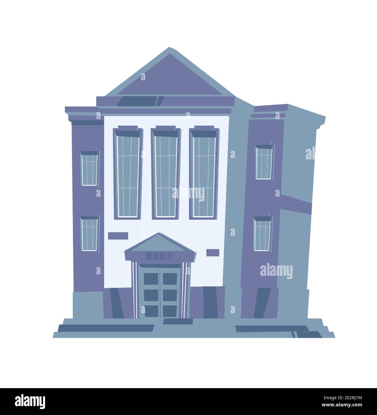 School, university or college building cartoon vector isolated ...