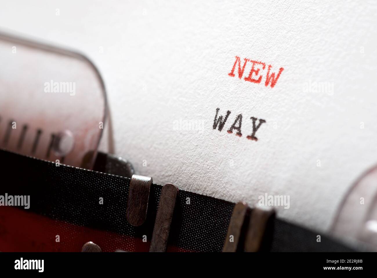 New way phrase written with a typewriter Stock Photo - Alamy