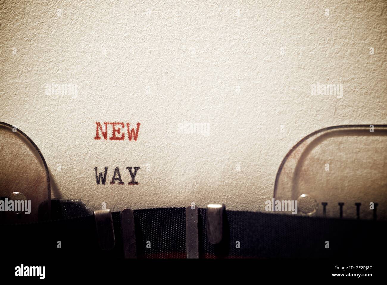 New way phrase written with a typewriter Stock Photo - Alamy