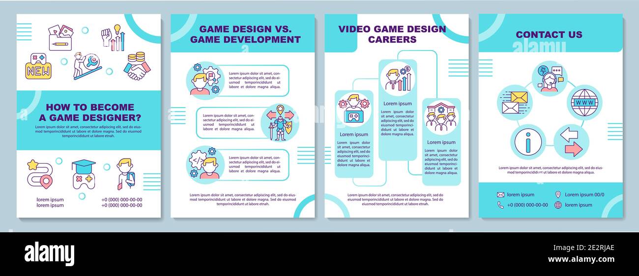 Game designer becoming brochure template Stock Vector Image & Art - Alamy