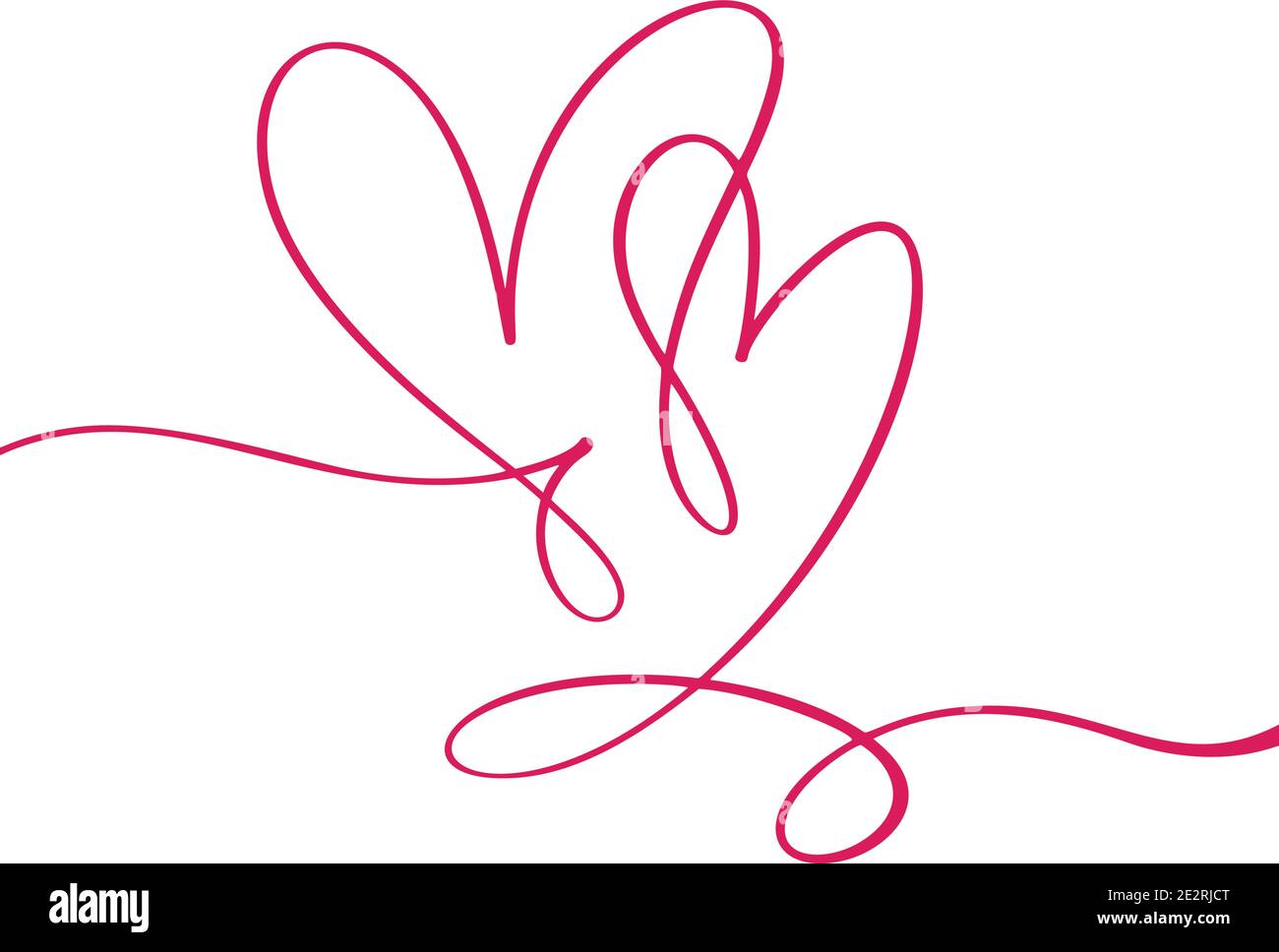 Flourish vintage Vector divider Valentines Day Hand Drawn Calligraphic Heart. Calligraphy ...