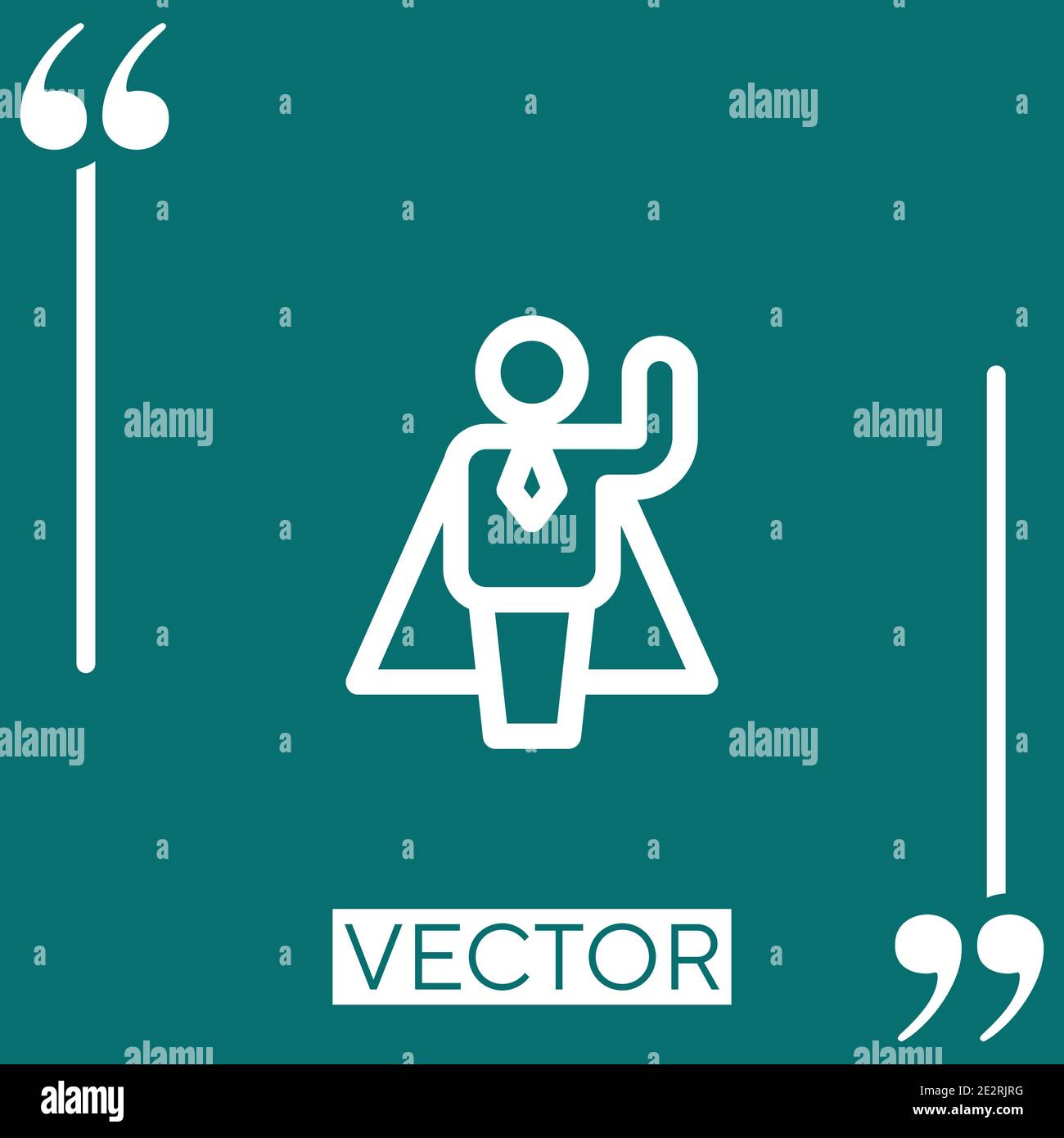 superhero vector icon Linear icon. Editable stroke line Stock Vector ...
