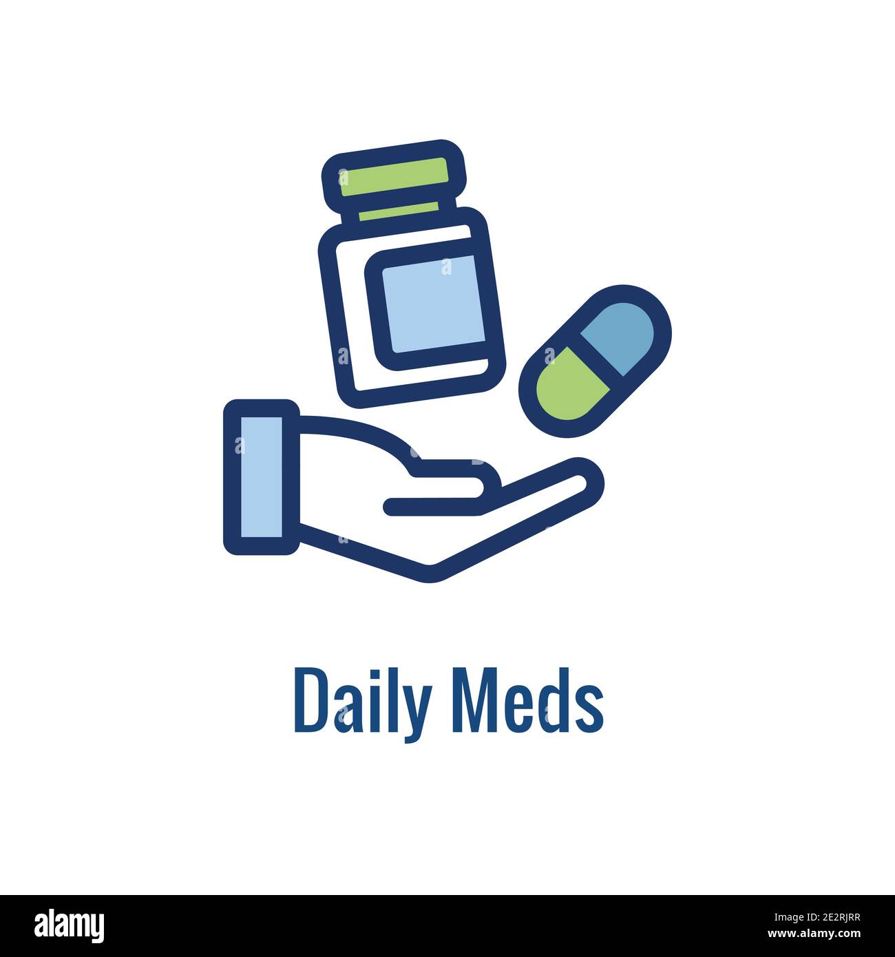 Pharmacy icon w an aspect of the pharma business - outline icon Stock ...