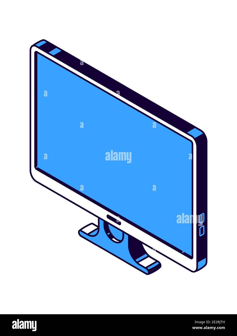 Computer monitor, flat tv isometric vector icons Stock Vector Image ...