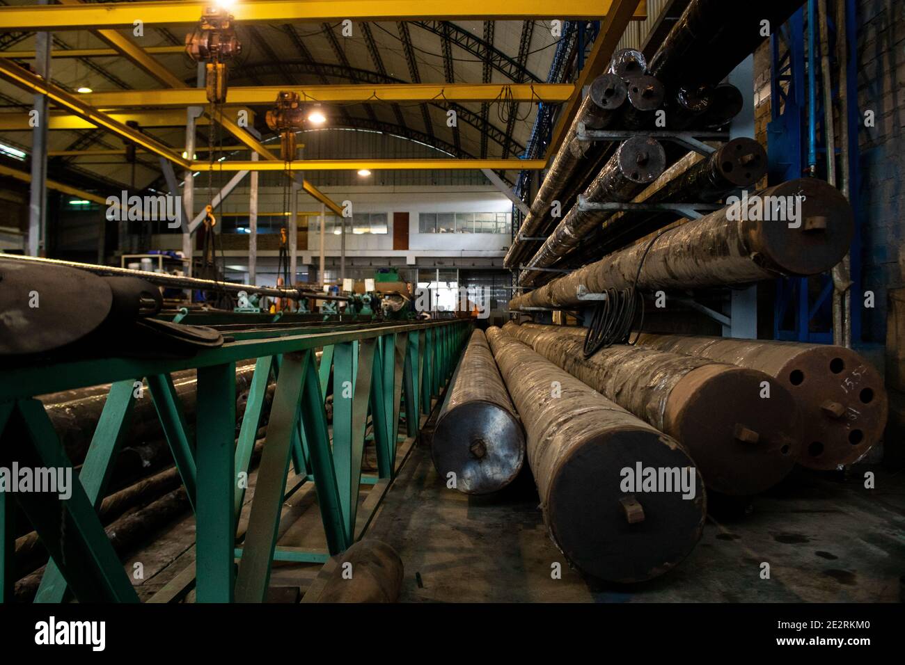 View of industrial and engineering equipment in a factory Stock Photo ...