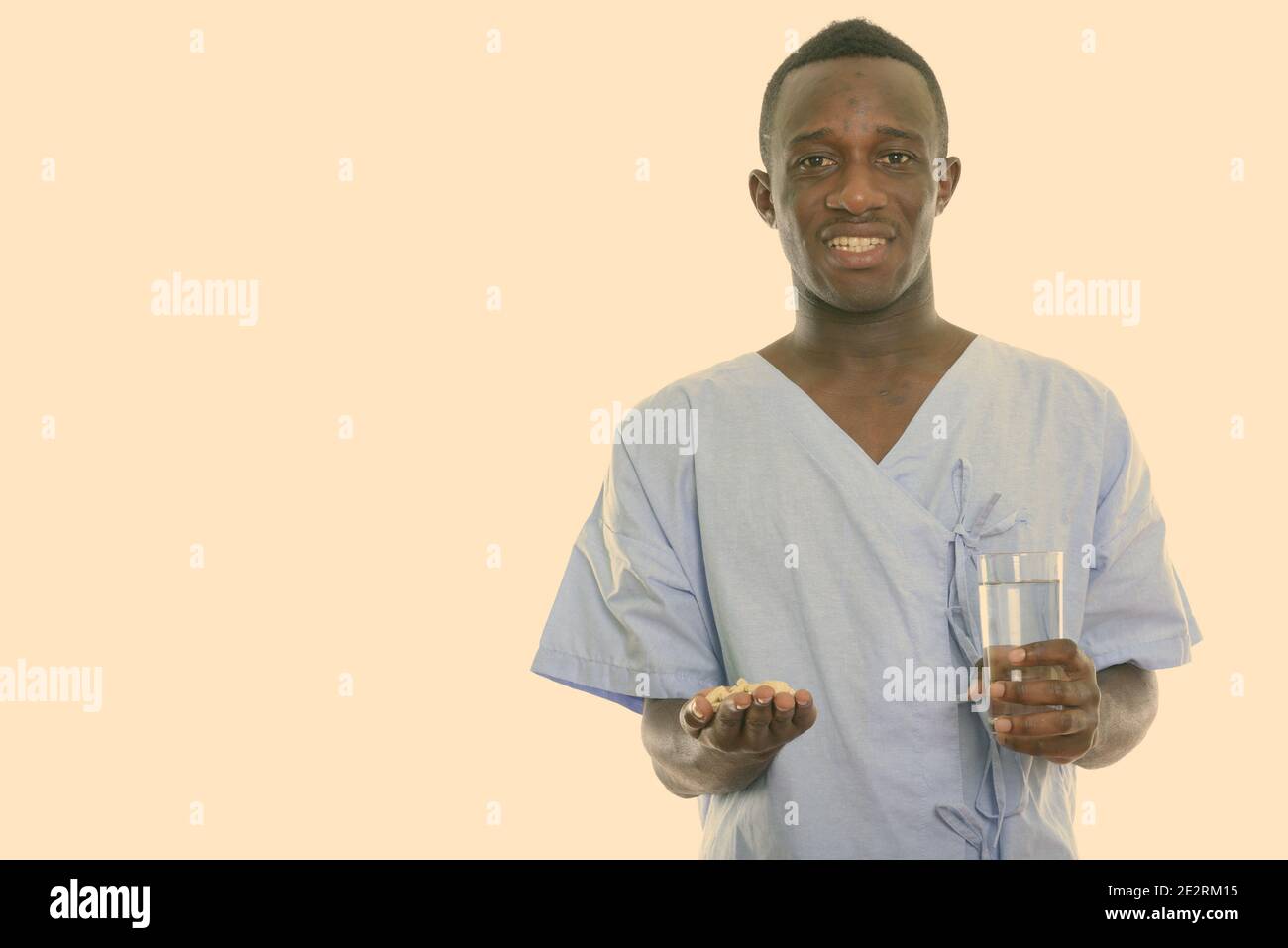 Black patient happy smiling hi-res stock photography and images - Alamy