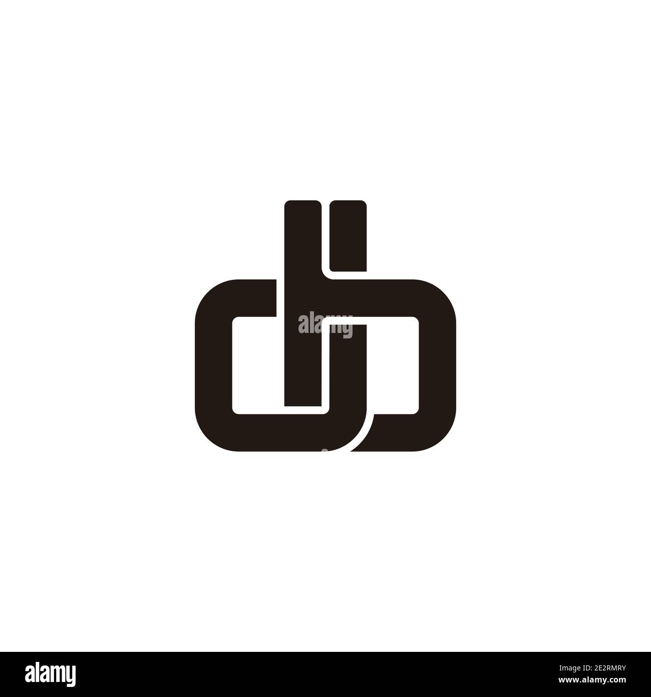 letter bd simple linked geometric flat logo vector Stock Vector Image ...