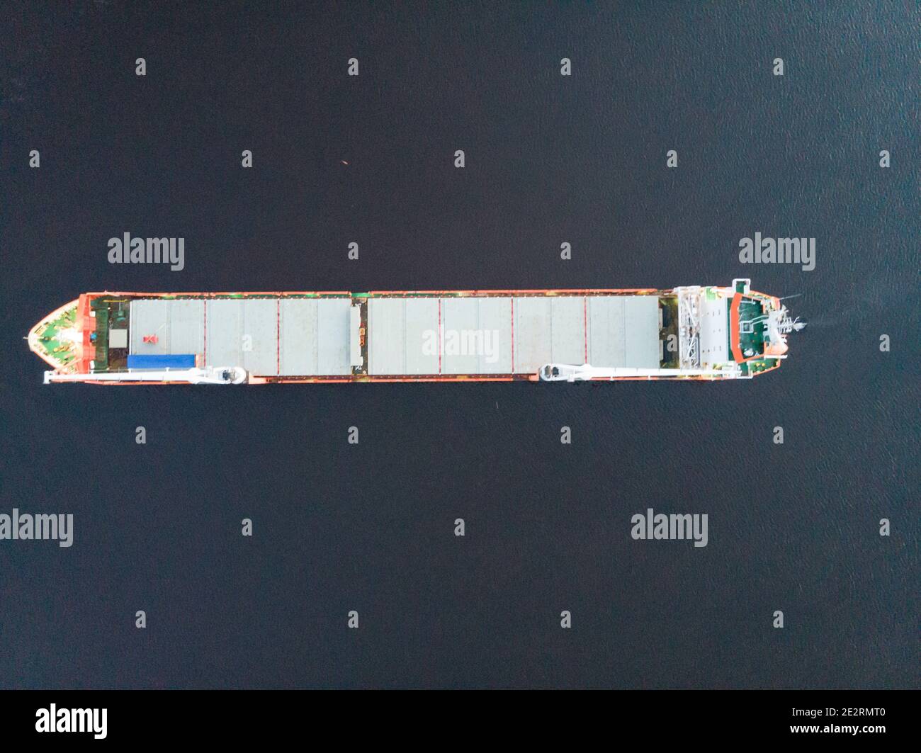 Top view of the container ship. Cargo ship on the water Stock Photo - Alamy