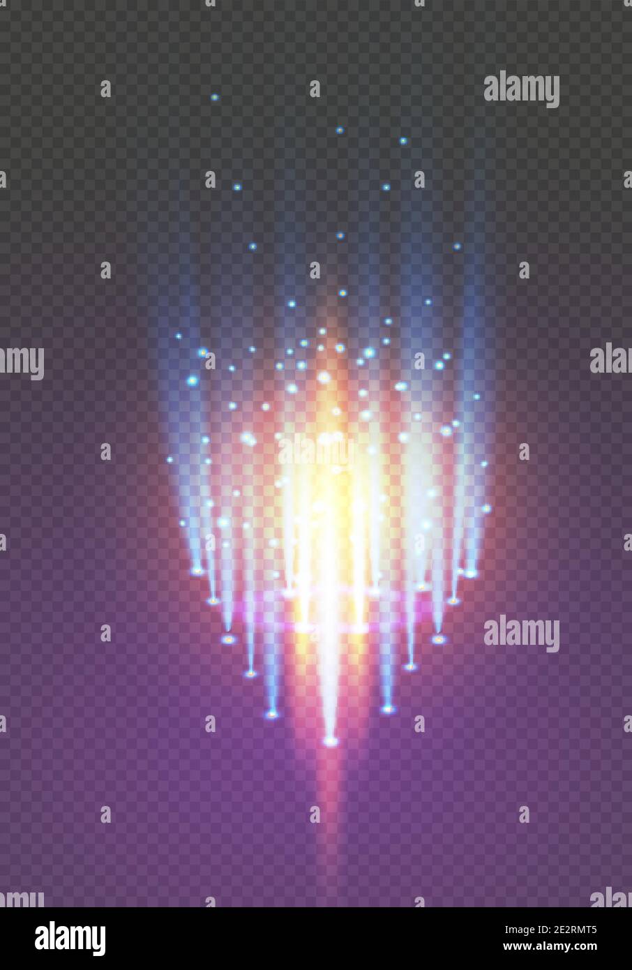 Magic fantasy portal. Futuristic teleport. Light effect. Blue candles ...