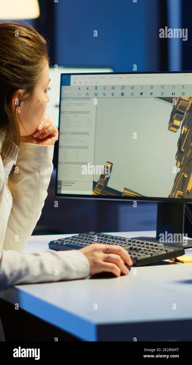 Female architect drawing with cad hi-res stock photography and images ...