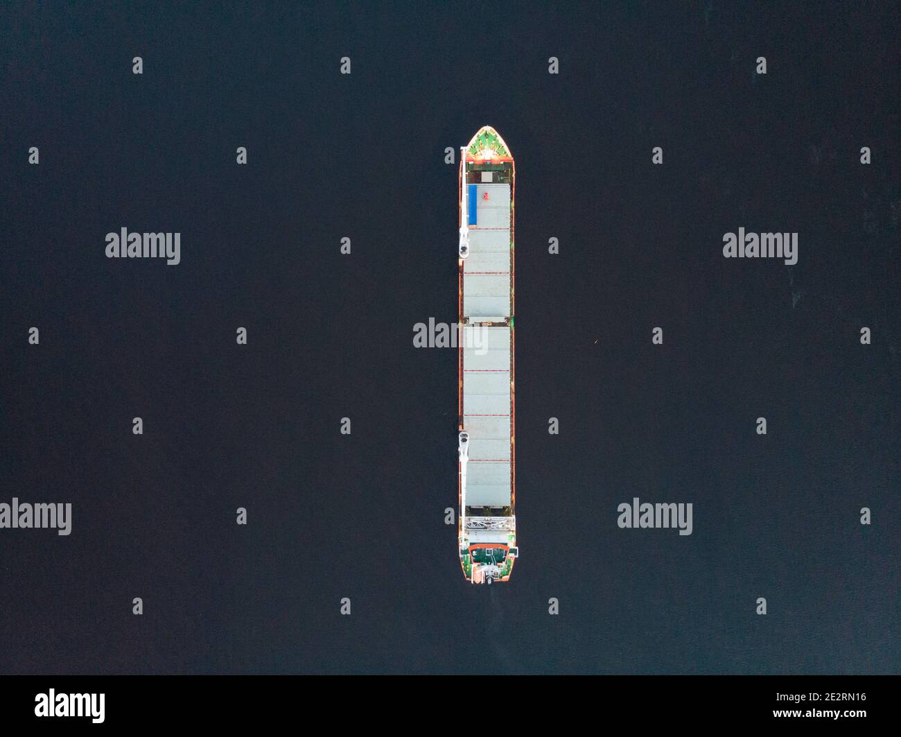 Top view of the container ship. Cargo ship on the water Stock Photo - Alamy