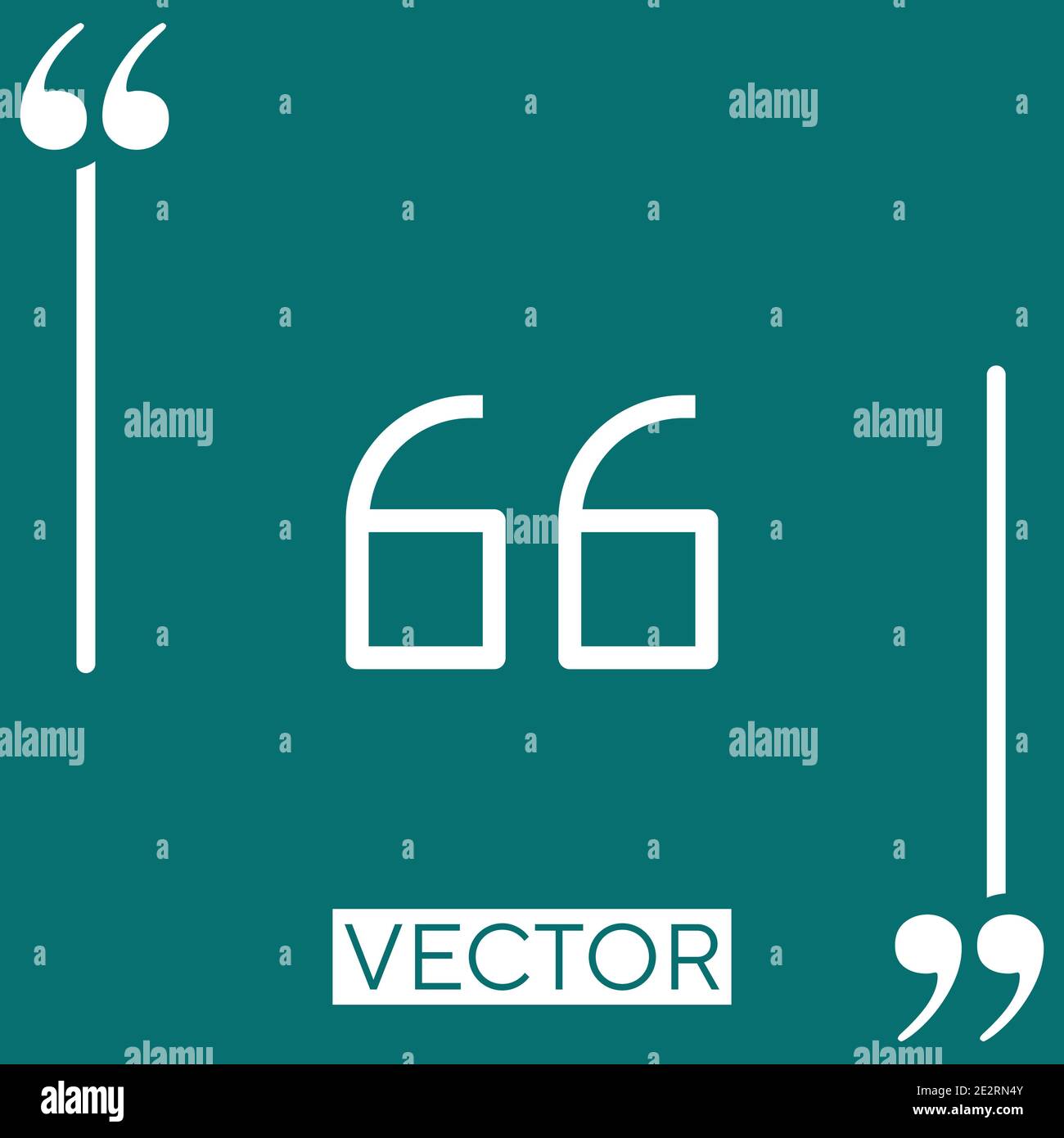 quote vector icon Linear icon. Editable stroke line Stock Vector Image ...