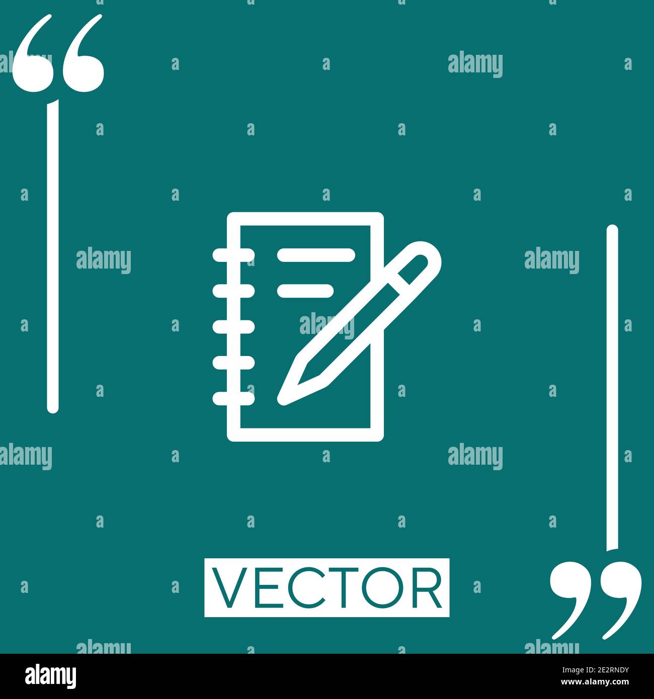 writing vector icon Linear icon. Editable stroke line Stock Vector ...