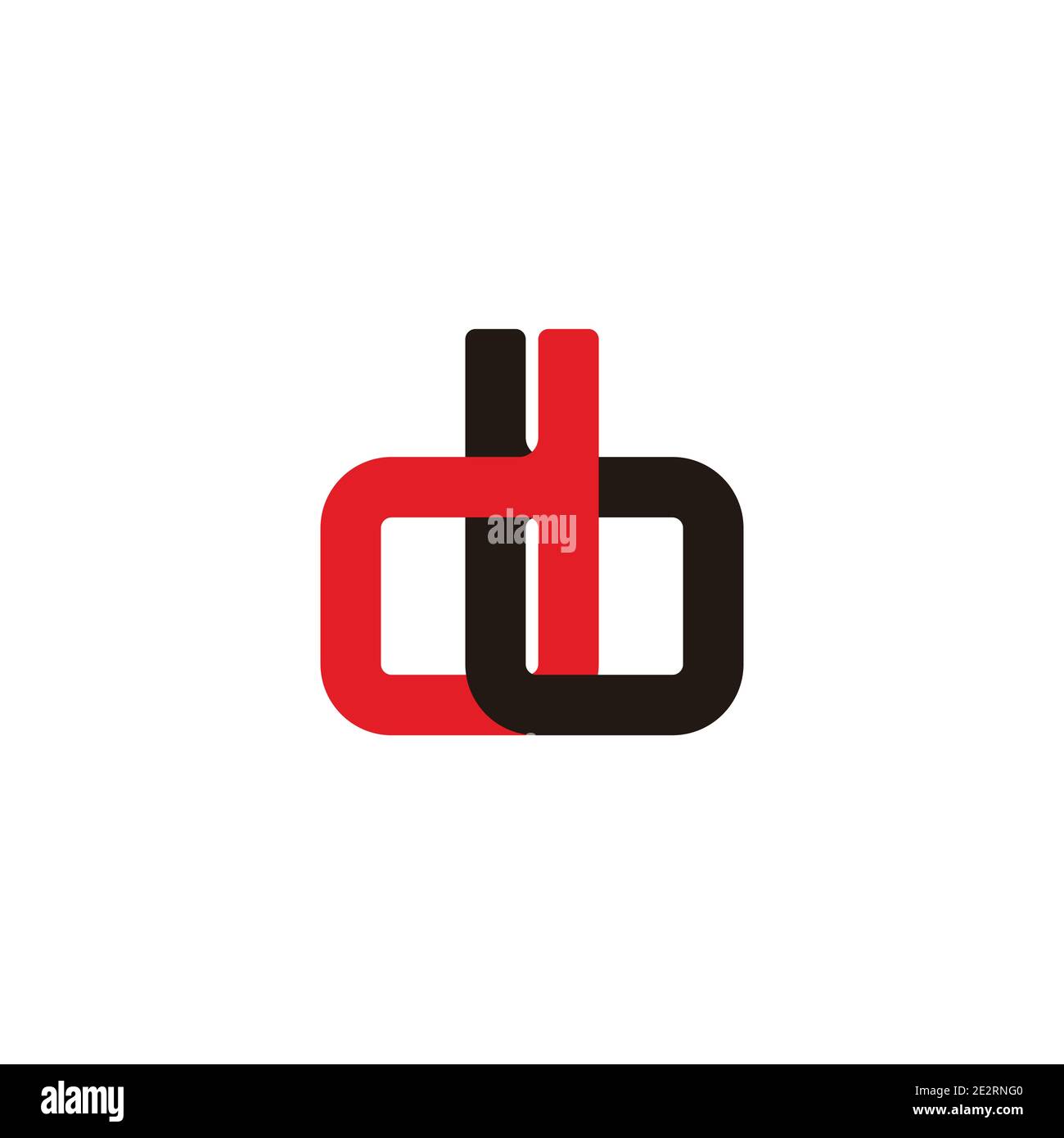 letter db simple linked geometric colorful logo vector Stock Vector ...