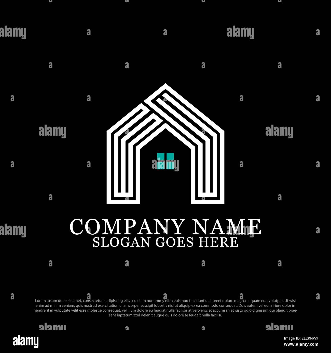 Monogram real estate logo template, best for building and construction ...