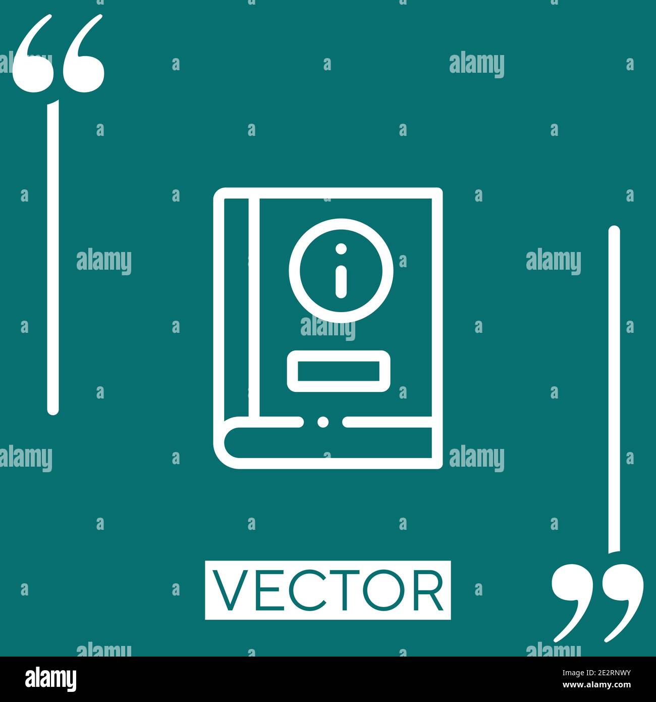 guidebook vector icon Linear icon. Editable stroked line Stock Vector ...